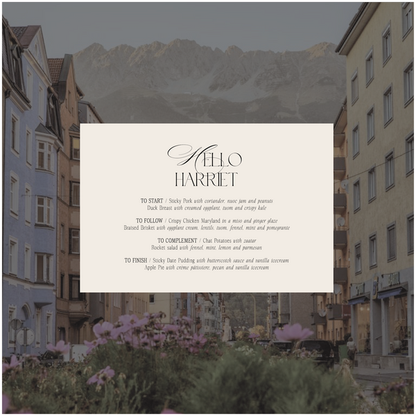 Innsbruck Menu – maeke