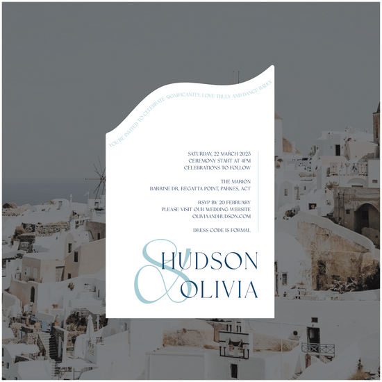 Santorini Single Invitation – maeke